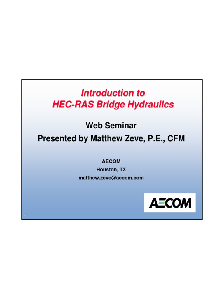 Introduction To HEC - RAS Bridge Hydraulics | PDF | Fluid Mechanics ...