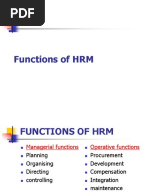 Functions Of HRM PowerPoint Template, 55% OFF