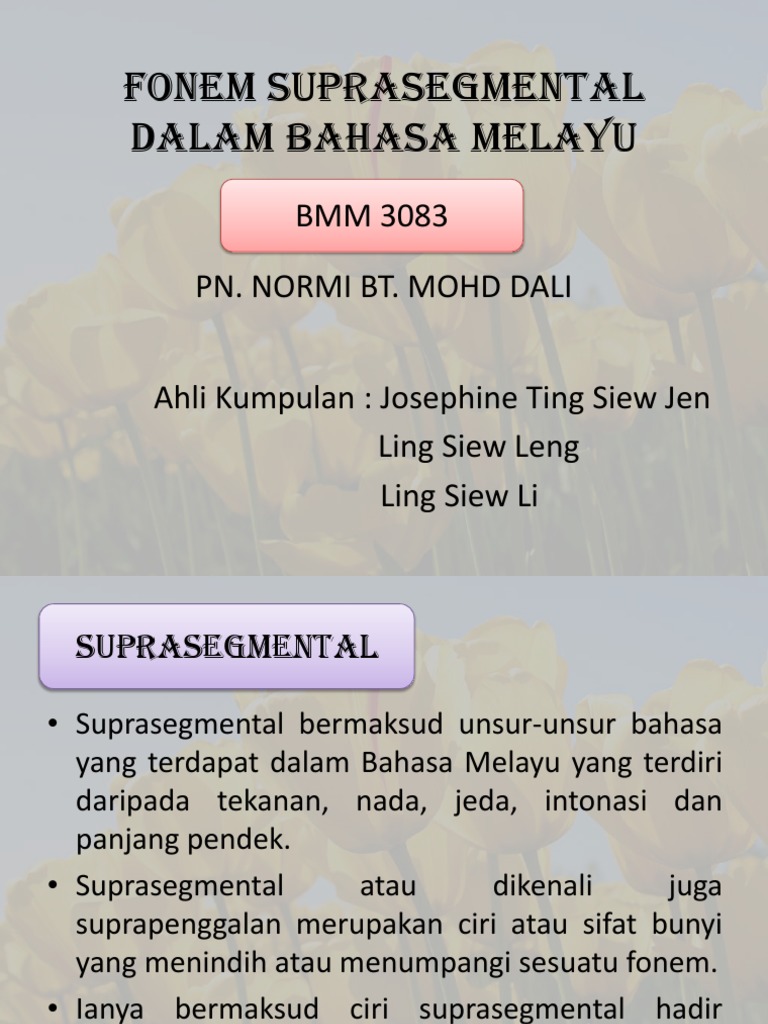Fonem Suprasegmental Dalam Bahasa Melayu | PDF
