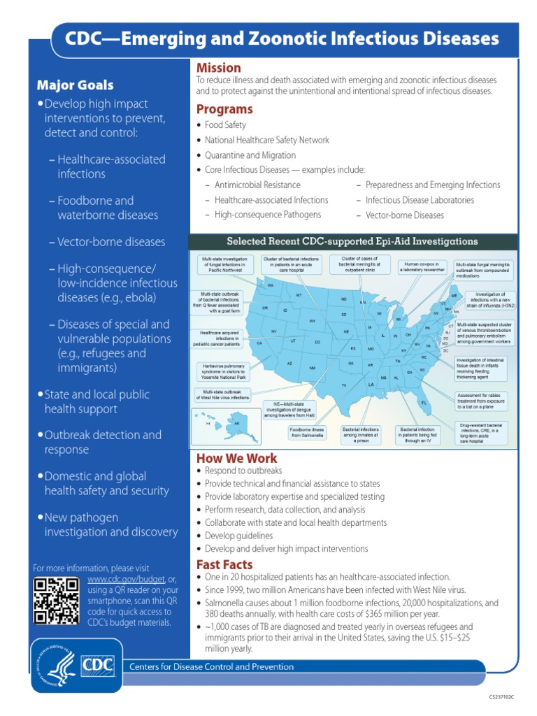 CDC-Emerging and Zoonotic Infectious Diseases: Major Goals | PDF ...