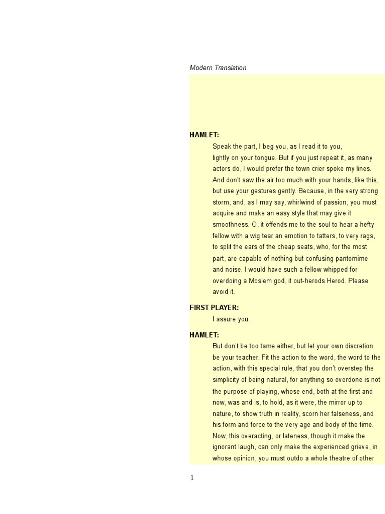 Modern Translation | PDF | Hamlet