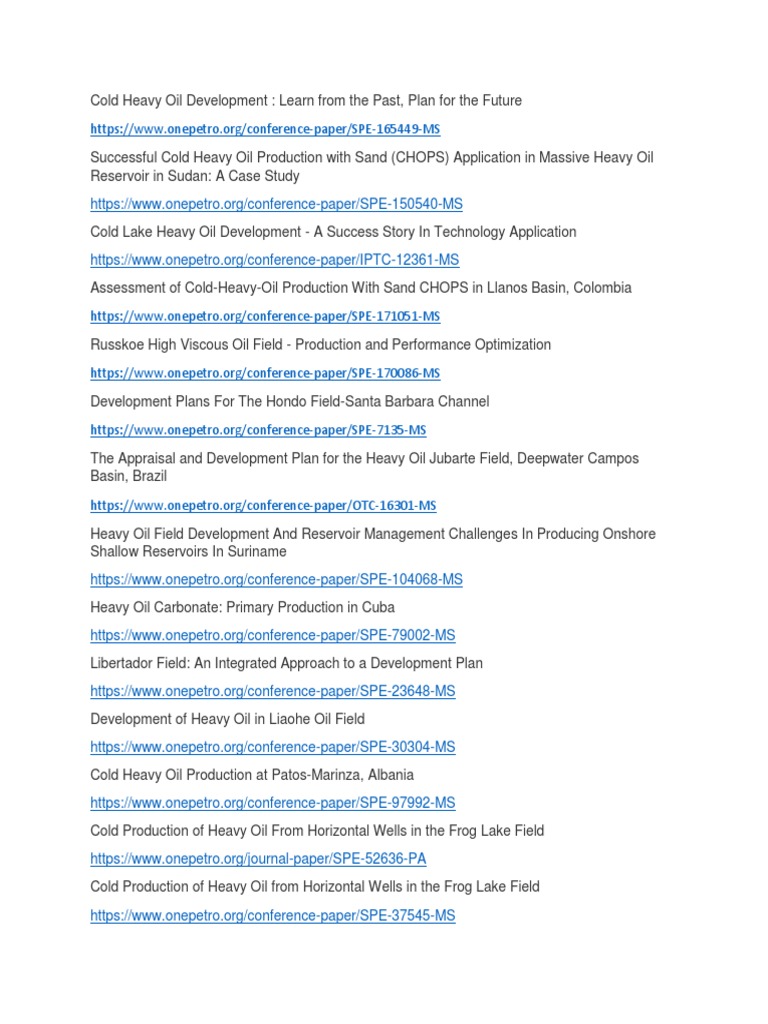 Cold Heavy Oil Development Strategies | PDF | Petroleum Reservoir ...