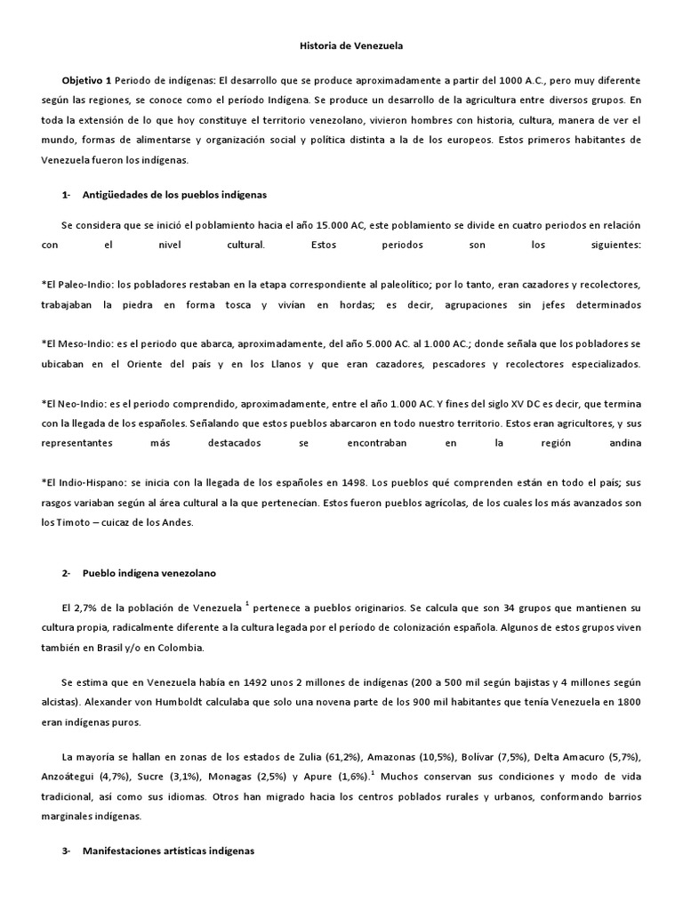 Historia de Venezuela | PDF | Cristobal colon | Exploración de América ...