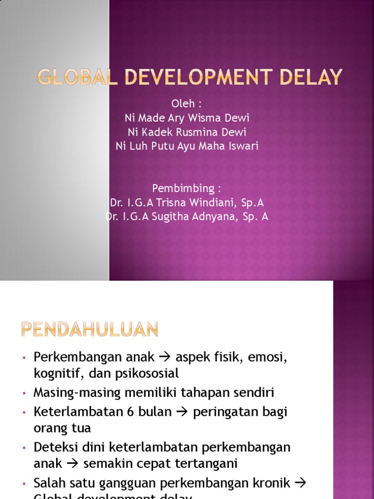 Global Development Delay | PDF