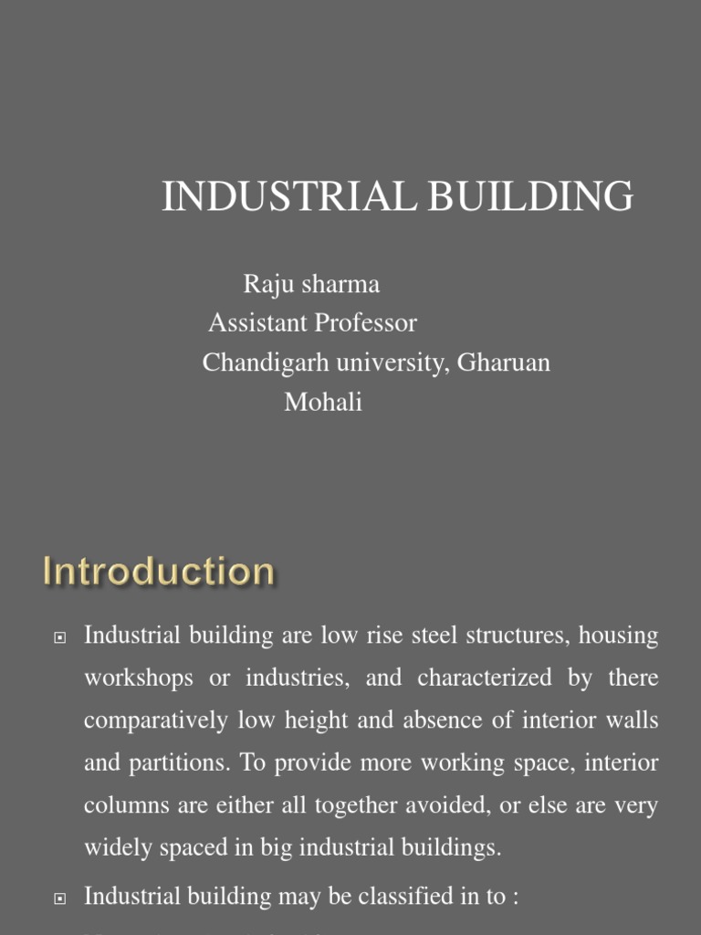 Industrial Building, Design of Steel Structure Part 2, Types of Loads ...