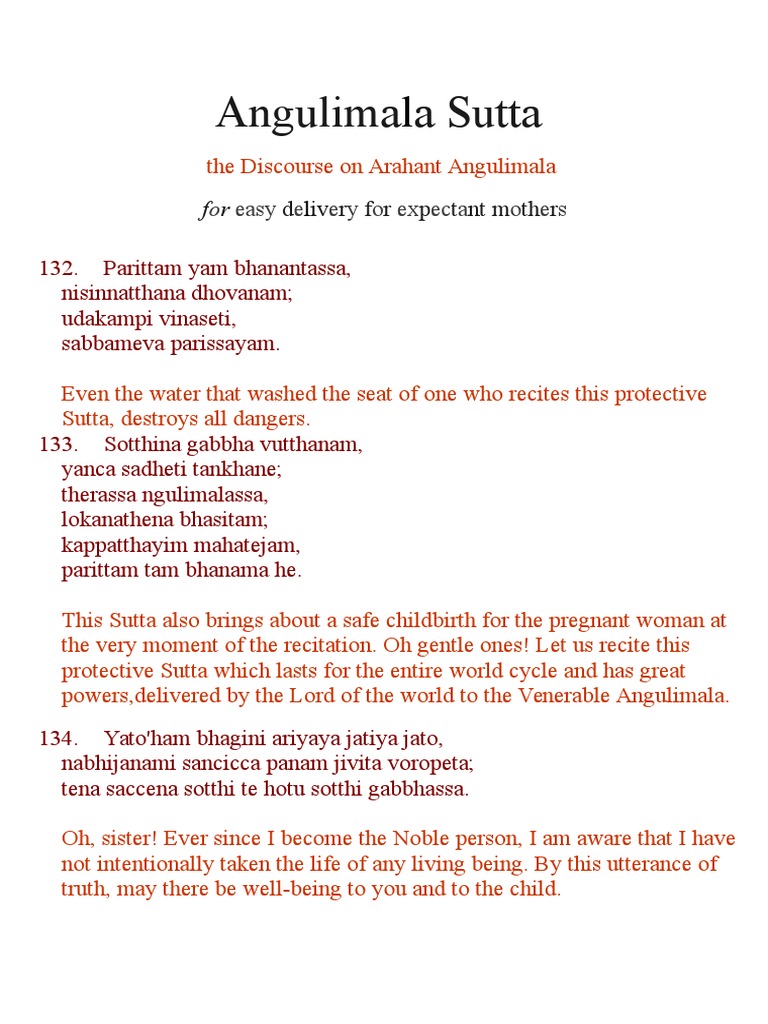 Angulimala Sutta | PDF