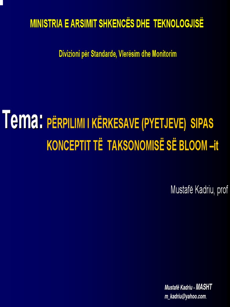 Taksonomia e Bloom It | PDF
