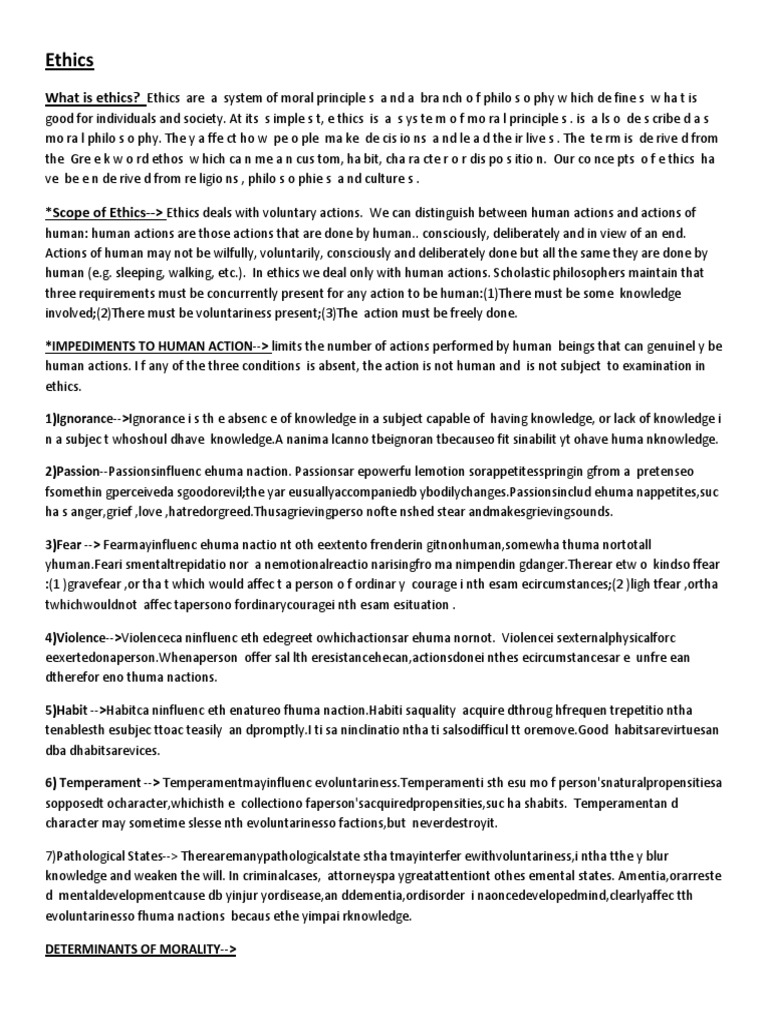 Ethics Basics | PDF | Objectivity (Philosophy) | Value (Ethics)