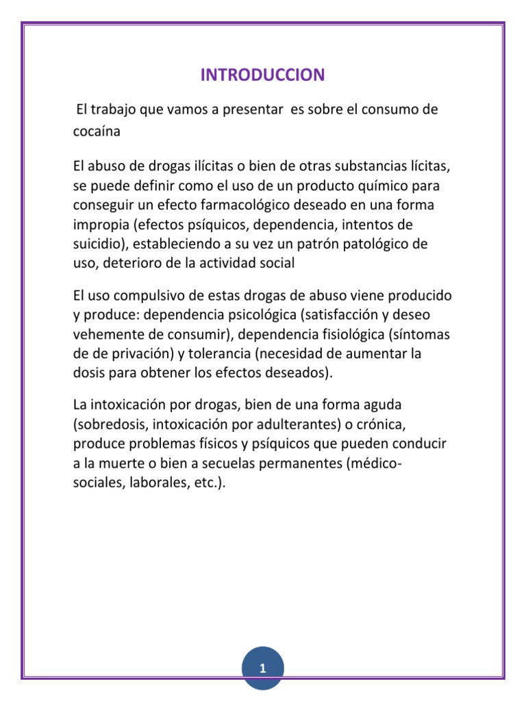 Cocaina Pdf La Dependencia De Sustancias Medicina Clinica
