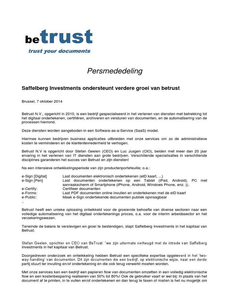 Betrust Saffelberg | PDF