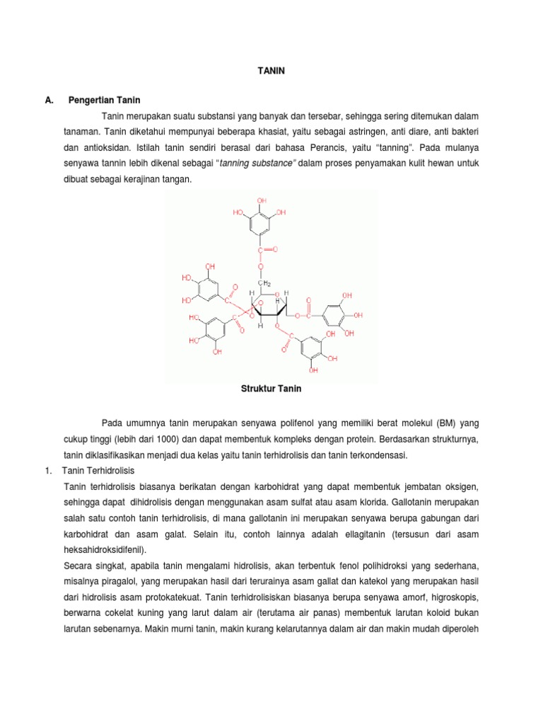 Struktur dan Klasifikasi Tanin | PDF