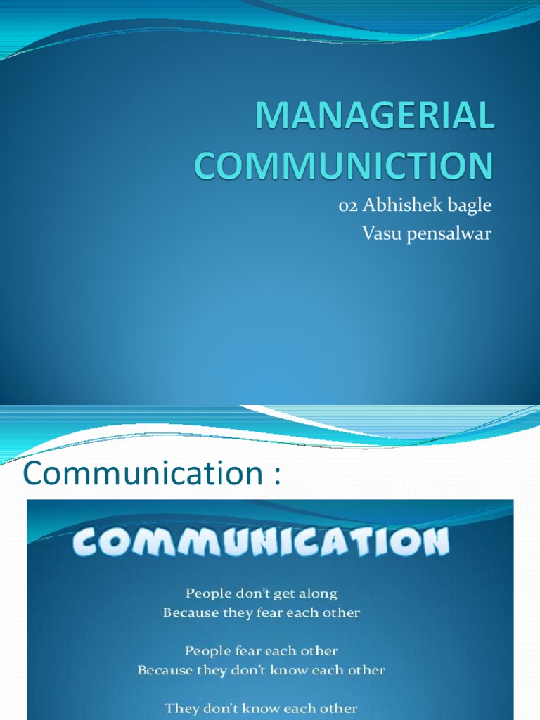 What Is Managerial Communication | PDF | Communication | Cybernetics