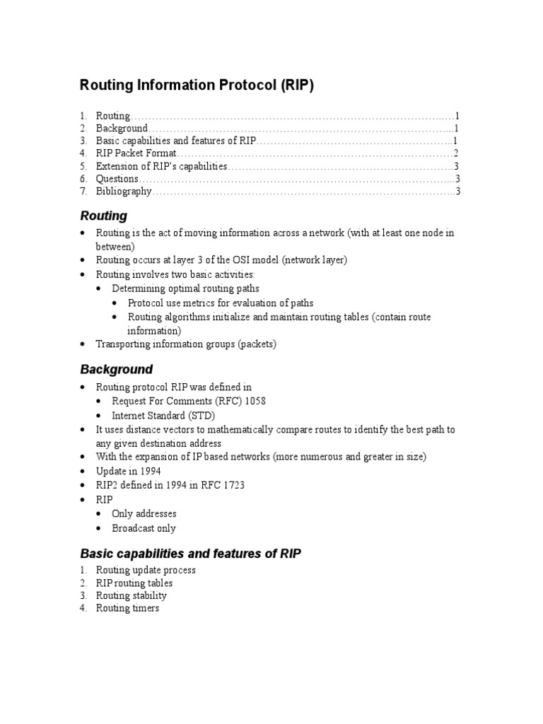 Understanding Routing Information Protocol (RIP): A Technical Overview ...