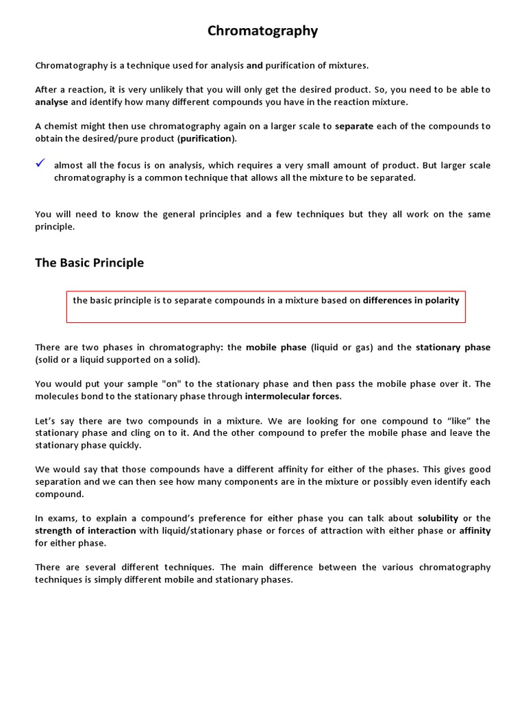 Chromatography Edexcel | PDF