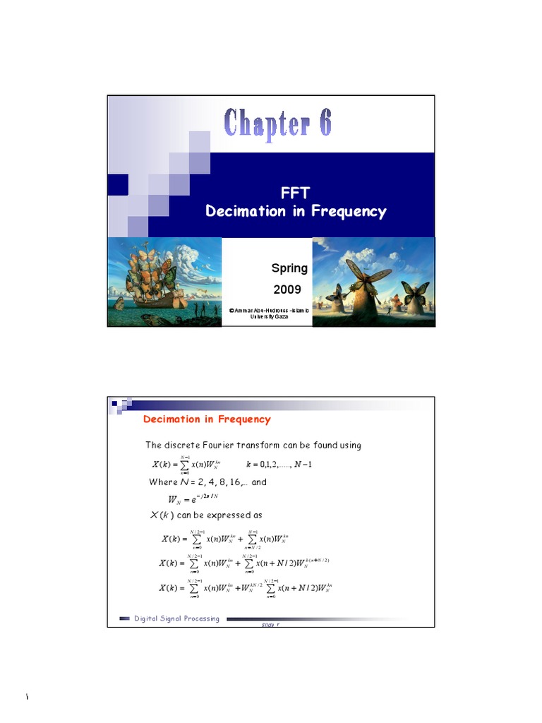 Decimation in Frequency PDF | PDF | Fourier Analysis | Fast Fourier Transform