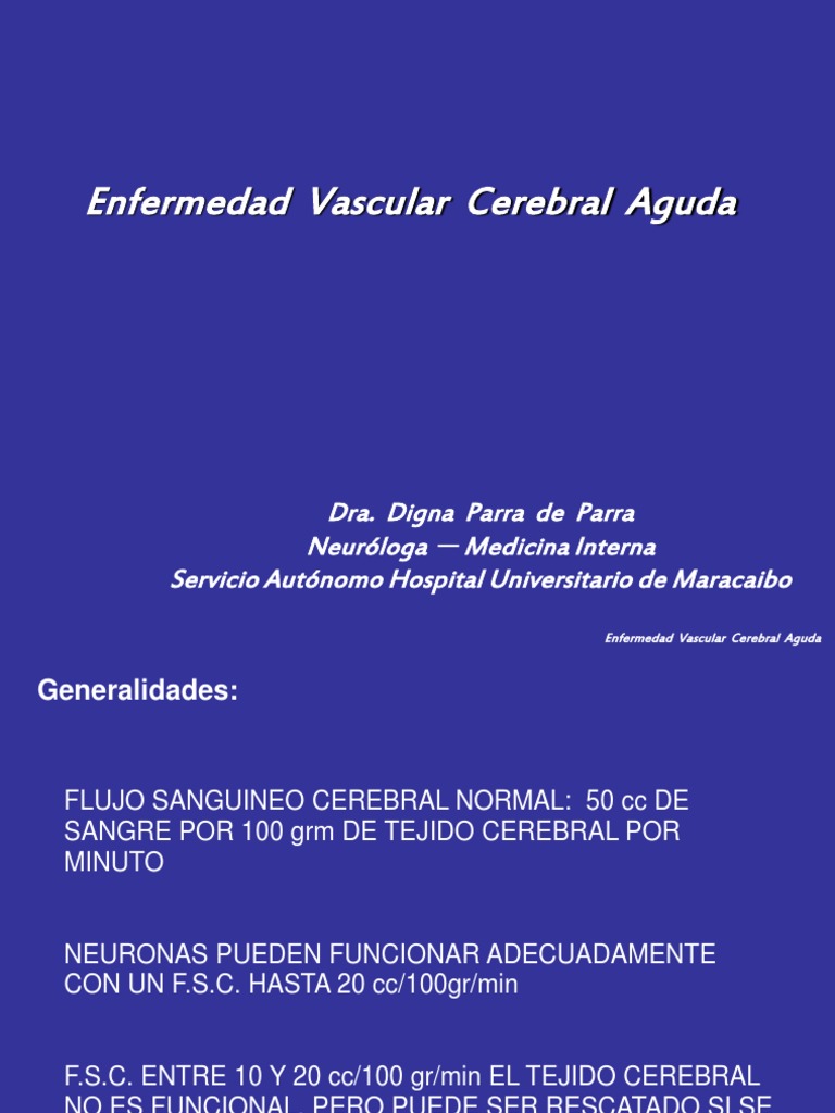 Enfermedad Vascular Cerebral | PDF | Carrera | Isquemia