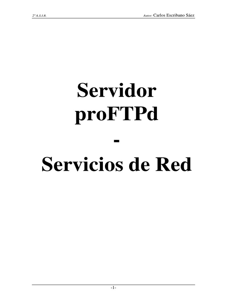 Servidor Proftpd | PDF | Servicio de red | Interfaz de línea de comando