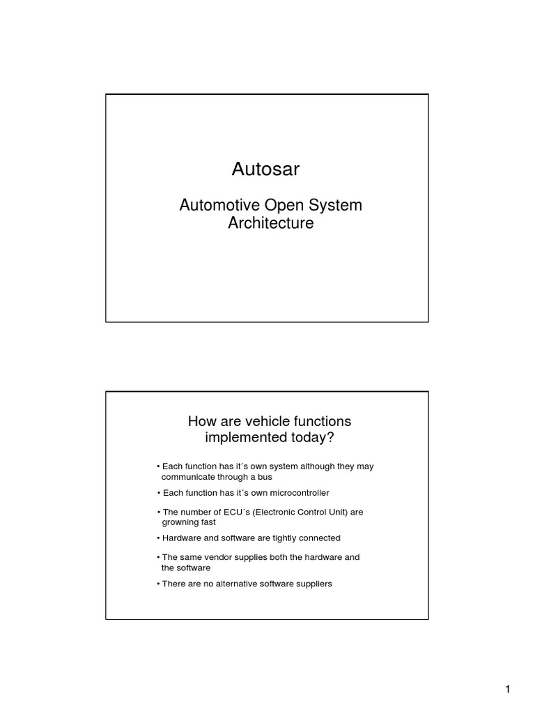 Autosar PPT | PDF | Interface (Computing) | Software