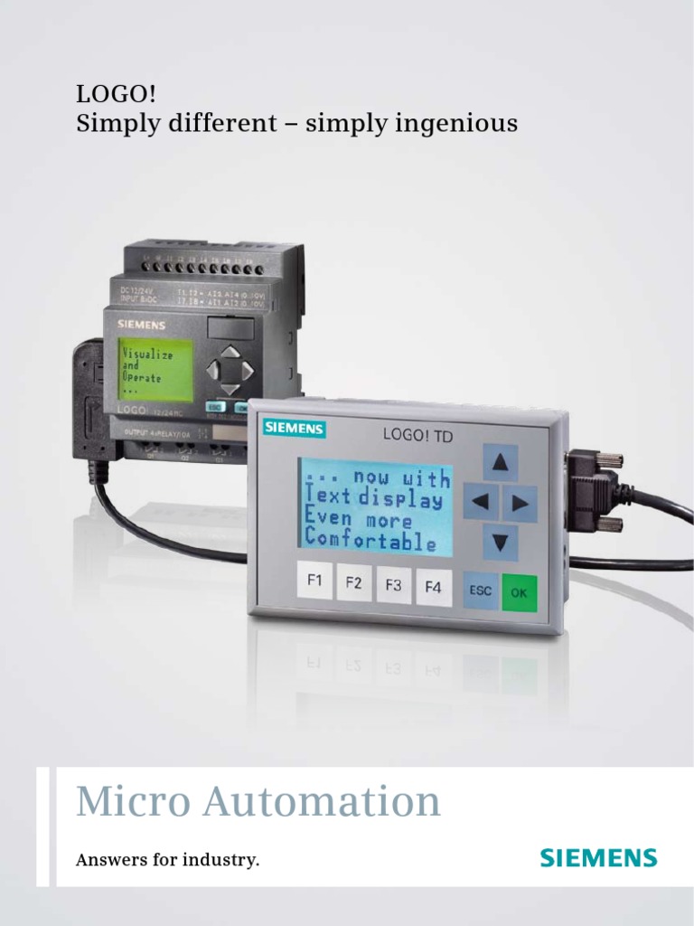 Micro Automation: Logo! Simply Different - Simply Ingenious | PDF ...
