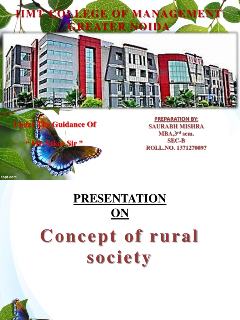 Characteristics of Rural Society | PDF | Society | Sociology