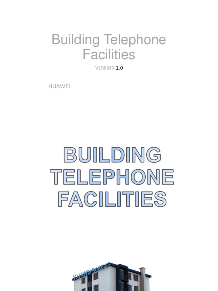 Building Telephone Facilities Overview | PDF | Cable | Electrical Connector