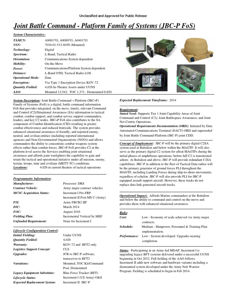 DFSA JBC-P FoS FACT SHEET PDF | PDF | Marine Air Ground Task Force ...