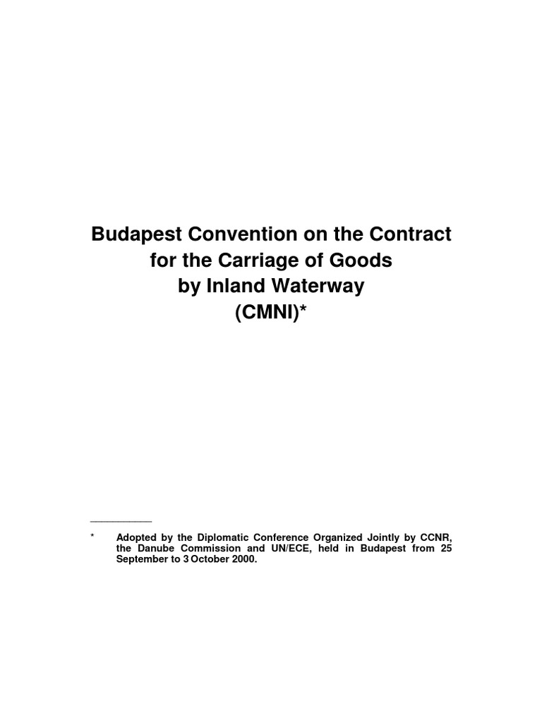 Budapest Convention PDF | PDF | Bill Of Lading | Consignee