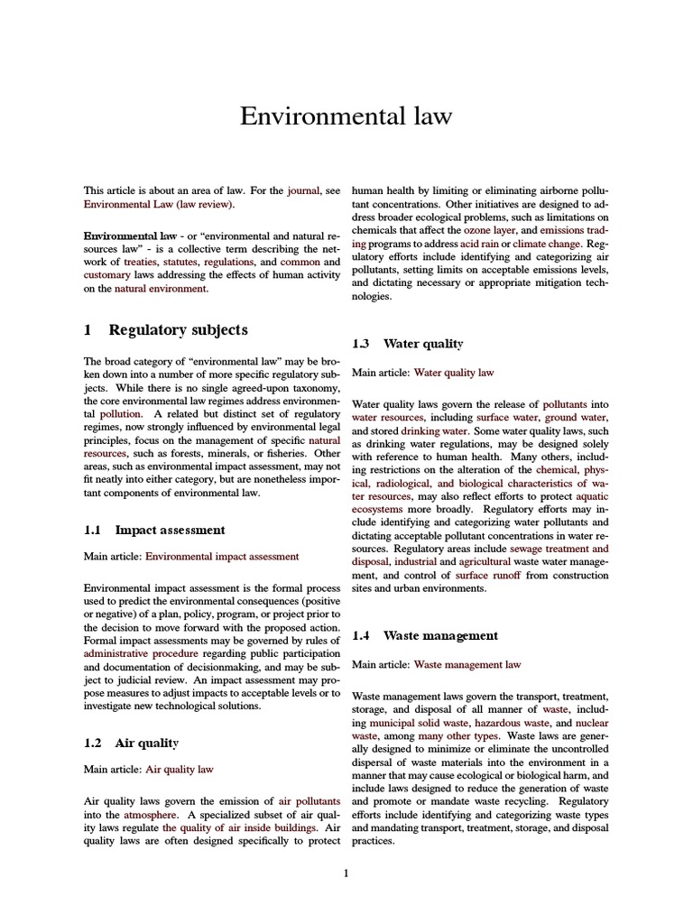 Environmental Law | PDF | Environmental Law | Natural Environment