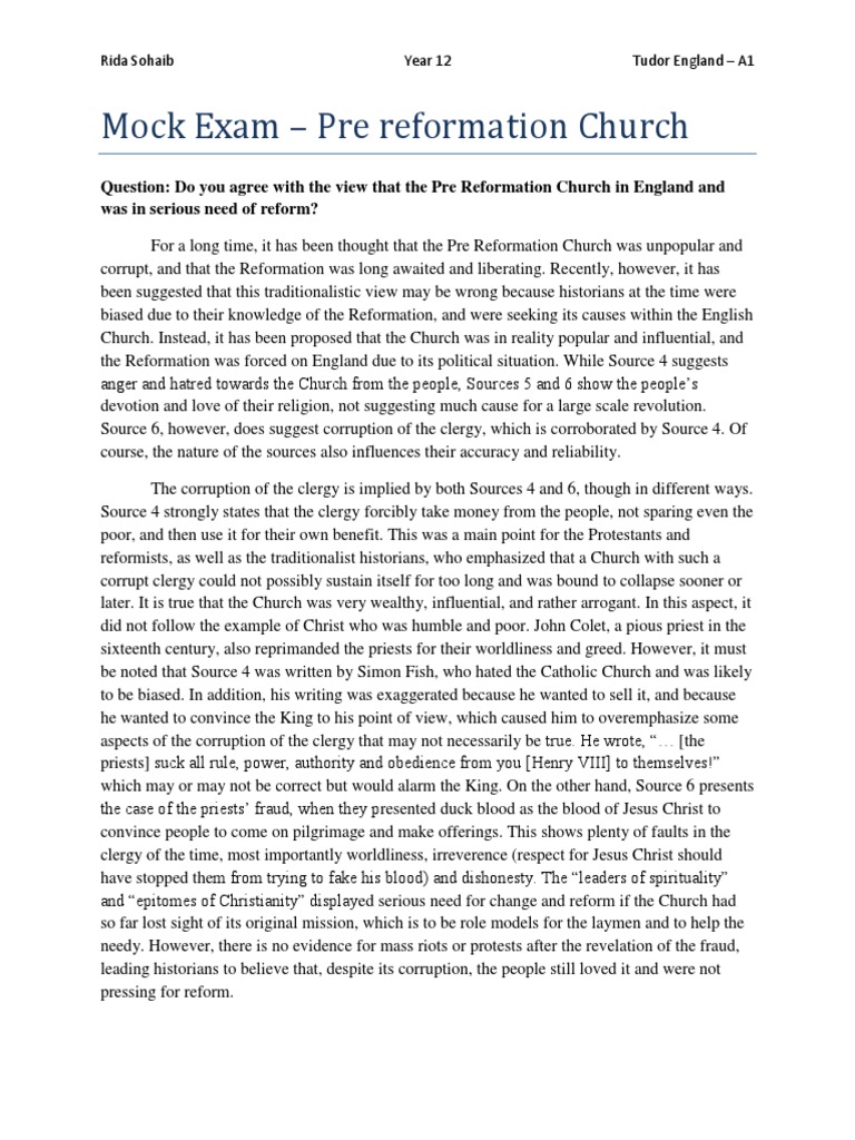 Pre Reformation Church | PDF | Protestant Reformation | Catholic Church