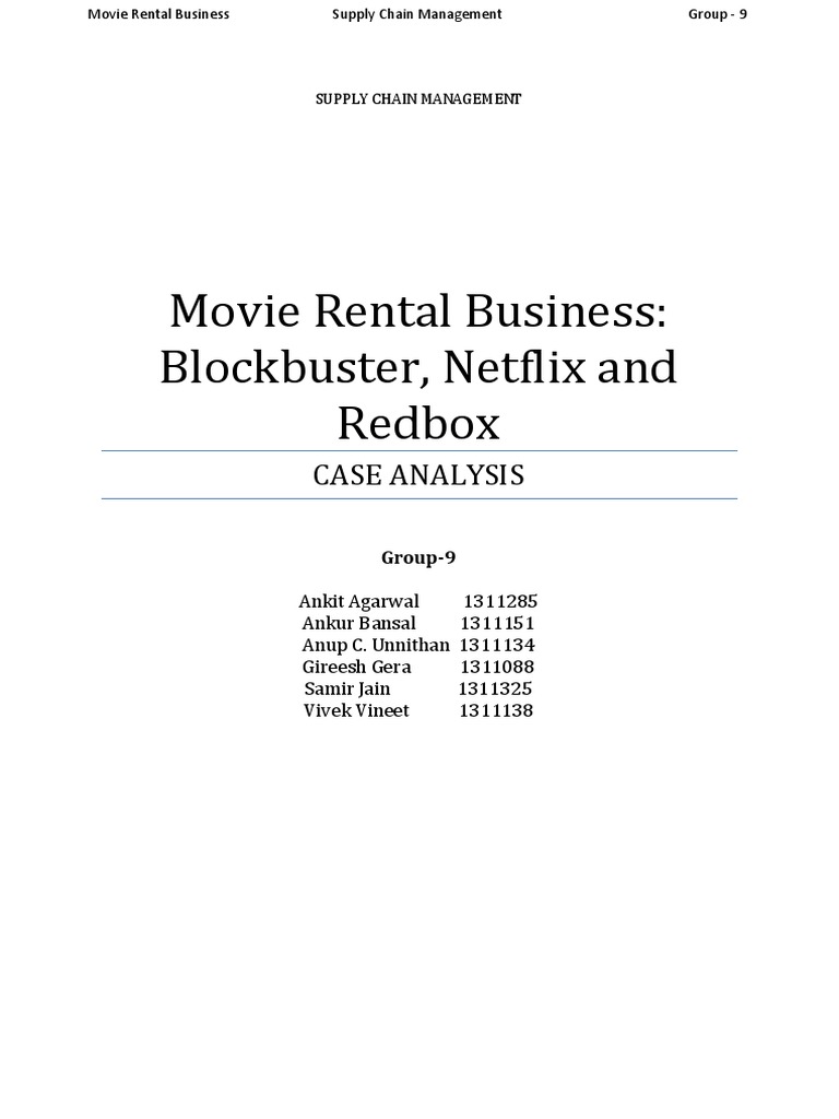 Movie Rental Business PDF | PDF | Netflix | Video On Demand