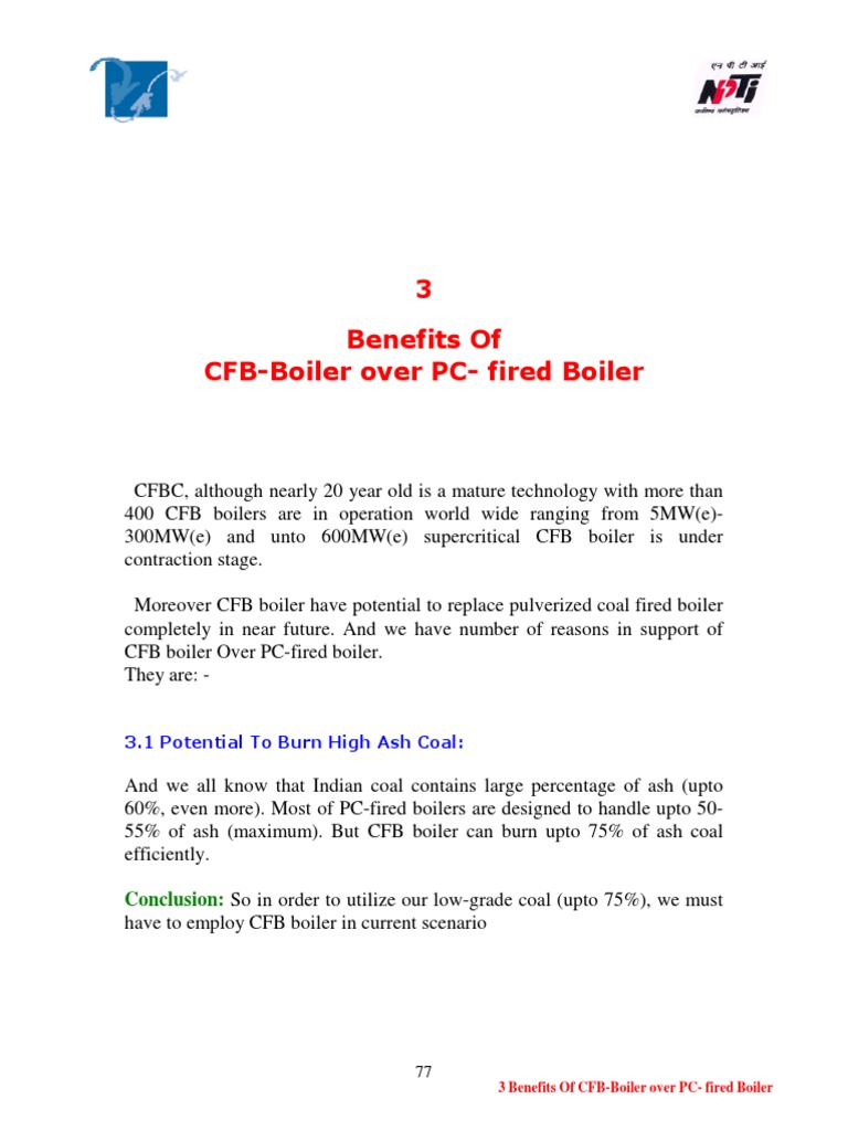 3 Benefites of CFB Boiler Over Pc-Fired Boiler | PDF | Boiler | Coal