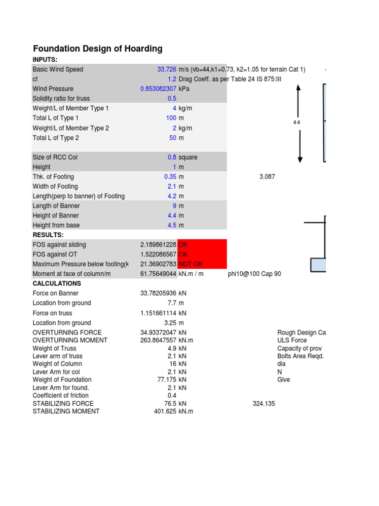 Hoarding Design | PDF | Truss | Torque