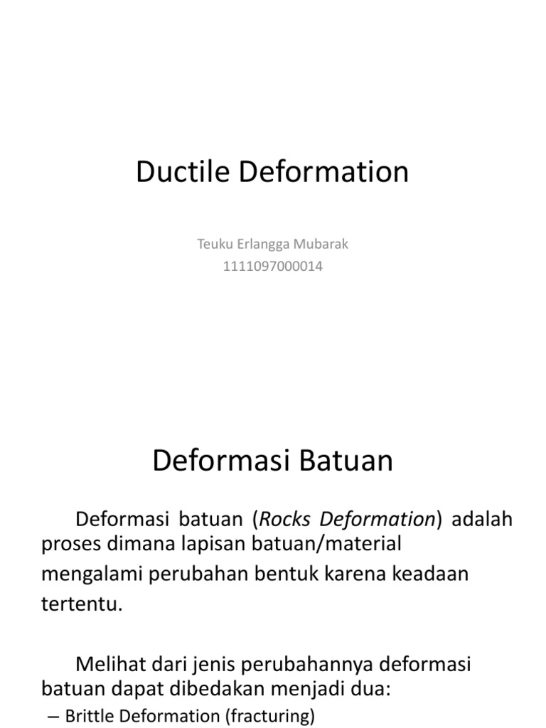 Ductile Deformation | PDF | Ilmu Sosial | Sains & Matematika