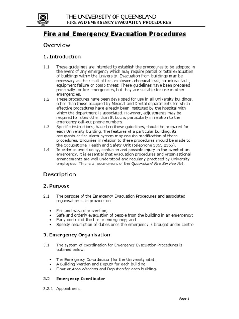 Fire & Emergency Evacuation Procedures | PDF | Firefighting | Emergency ...