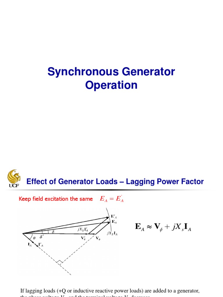 11 Synchronous Generator and Motor Operation | PDF | Ac Power ...