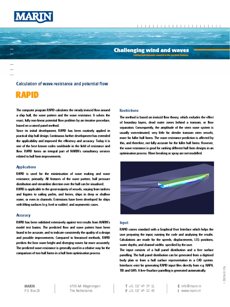 RAPID: Ship Wave Resistance Calculation | PDF | Fluid Dynamics | Hull ...