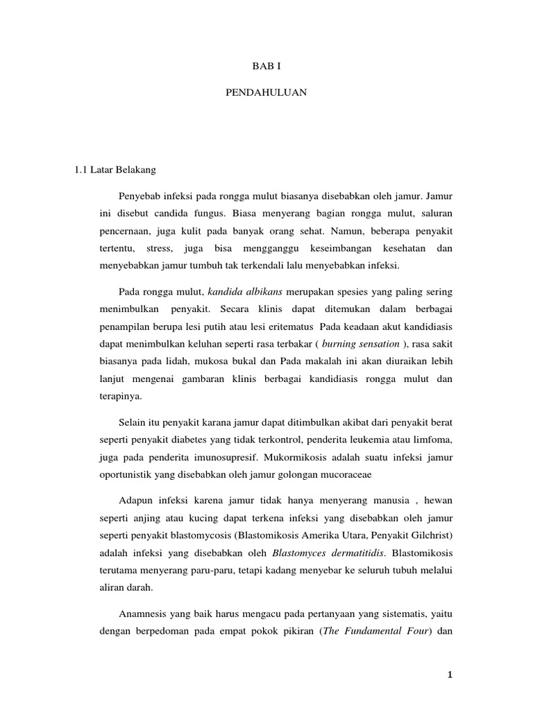 Isi - Infeksi Jamur Pada Rongga Mulut | PDF