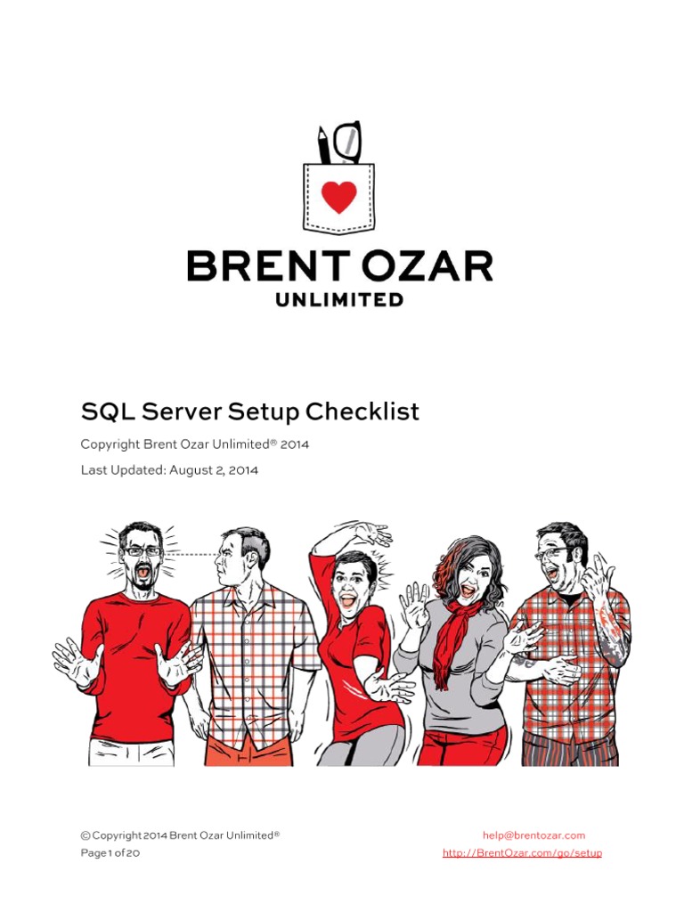Brent Ozar Unlimited SQL Server Setup Checklist | PDF