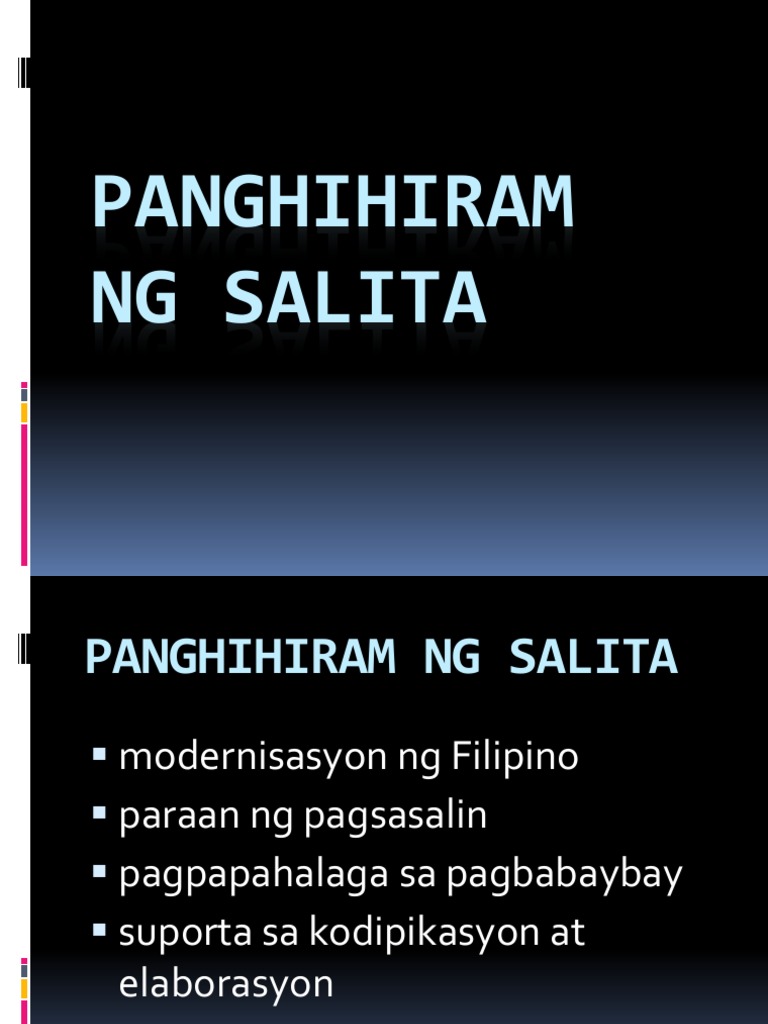 Panghihiram NG Salita | PDF