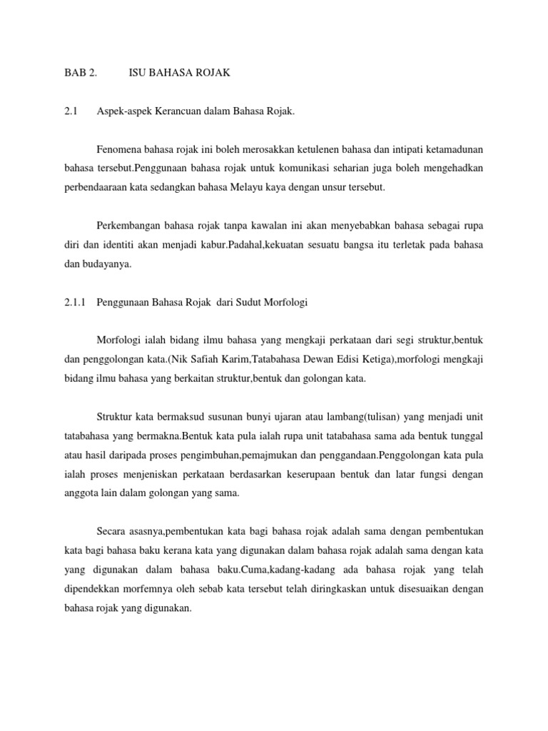 Bahasa Rojak | PDF