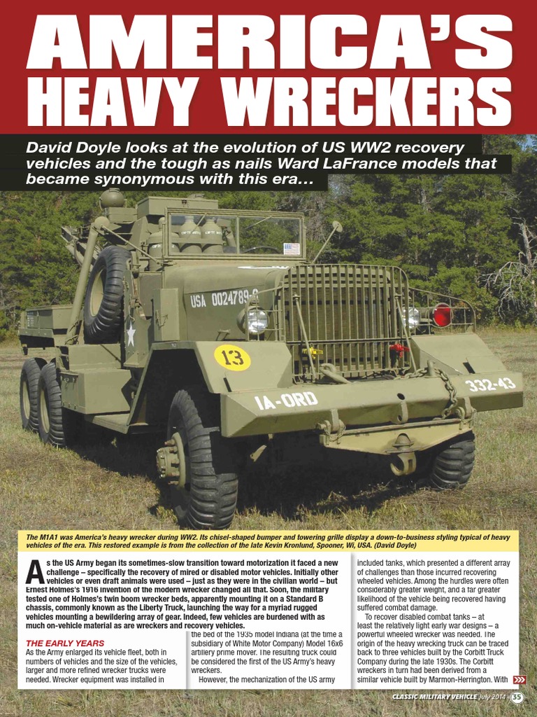 Evolution of WW2 Heavy Wreckers | PDF | Truck | Crane (Machine)