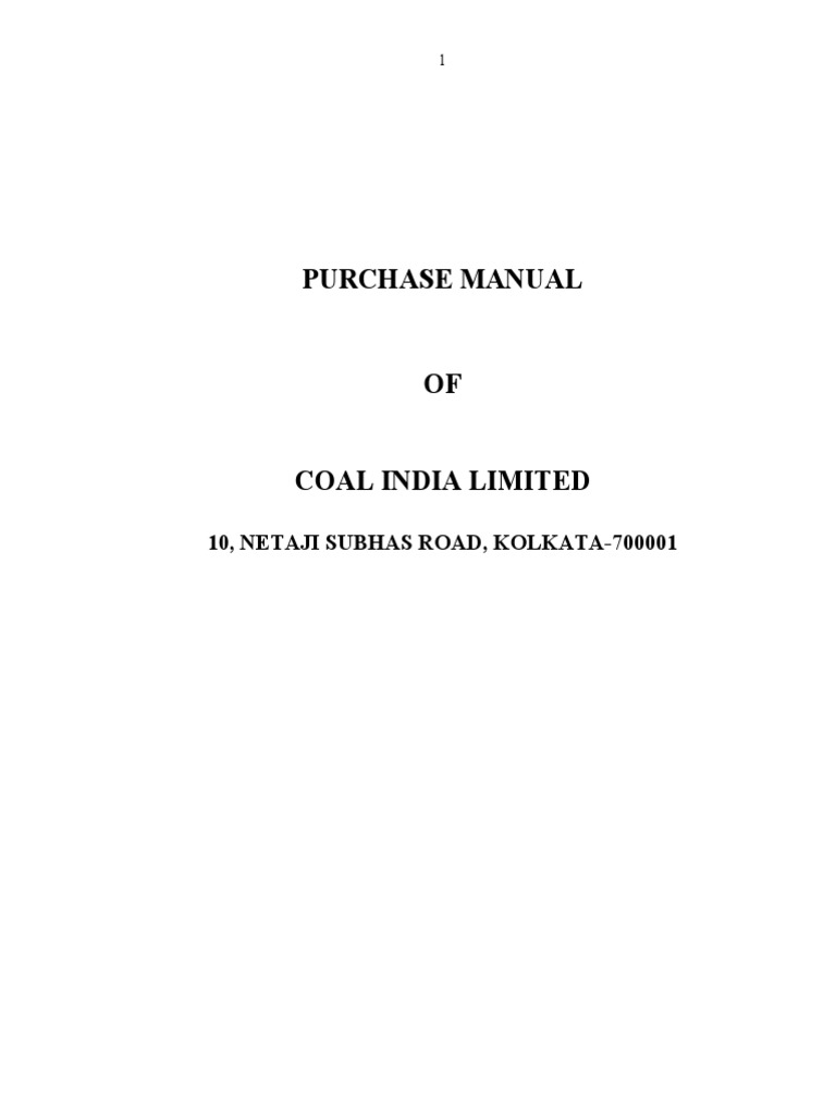 Purchase Manual PDF | PDF | Procurement | Consumer Price Index