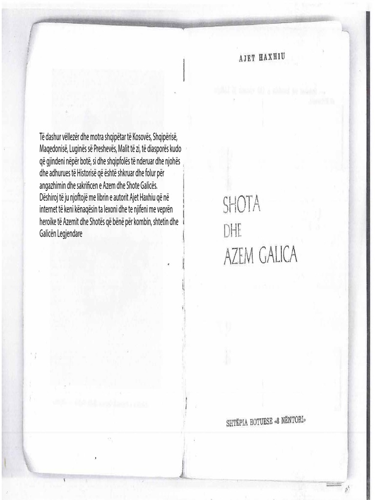 Shota Dhe Azem Galica | PDF