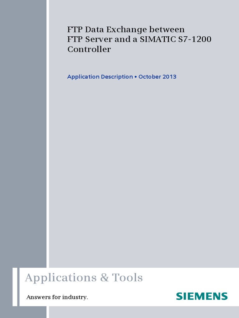 FTP S7-1200 DOKU V1 0 en | PDF | File Transfer Protocol | Port ...