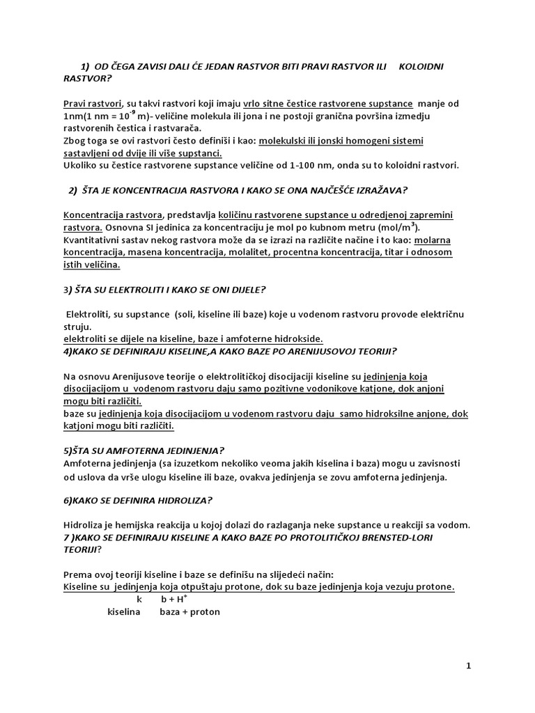 Analiticka Hemija - Teorija | PDF