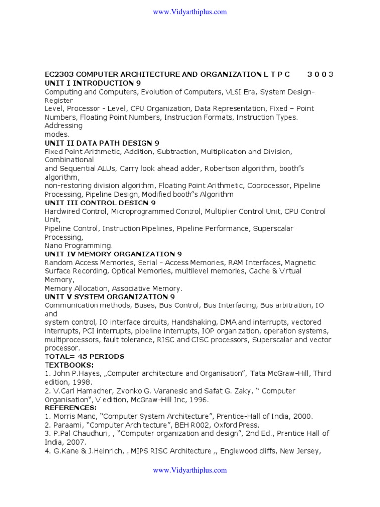 CAO - Two Marks Question Bank | PDF | Random Access Memory | Input/Output
