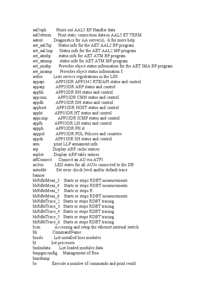 CLI Command rbs-6000 PDF | PDF | Operating System | File Format