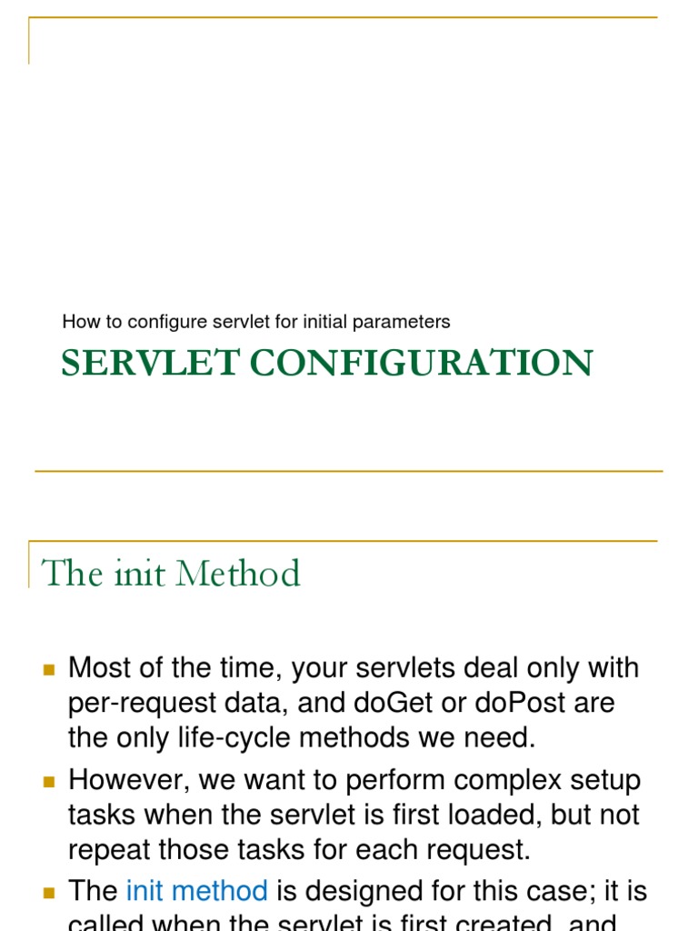 Servlet Config and Context | PDF | Http Cookie | Java Servlet