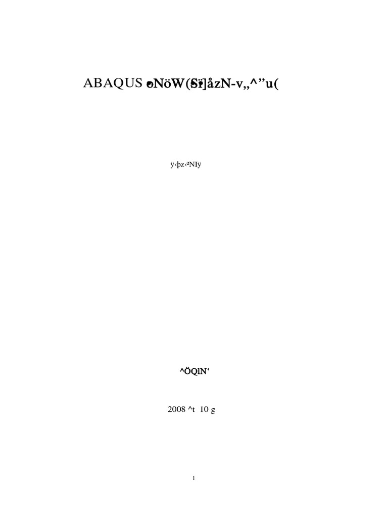 Abaqus Example PDF | PDF