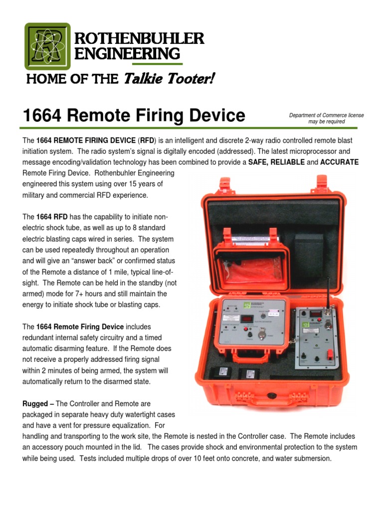Remote Firing Device Guide | PDF | Battery (Electricity) | Vacuum Tube